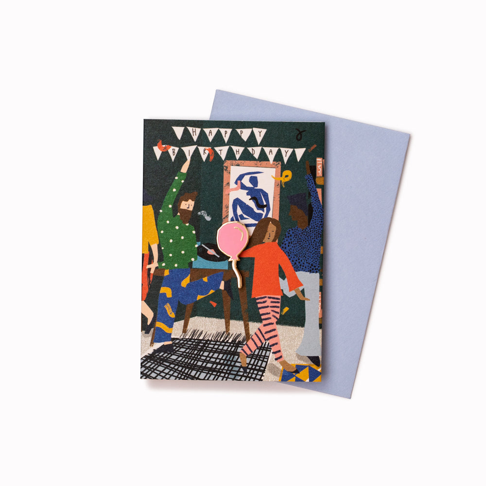 USTUDIO Design Enamel Pin Badge Card by Katy Welsh | Birthday Party