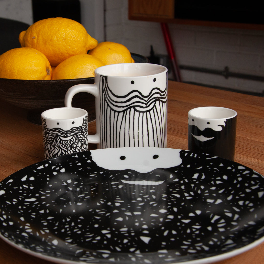 USTUDIO Design Set of 2 Plates by Phil Jones | Beardy Bernard + Samuel