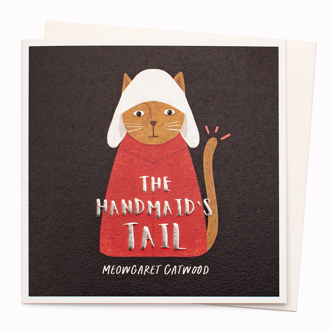 USTUDIO Design Books Cat Greeting Card by Niaski | Handmaid's Tale