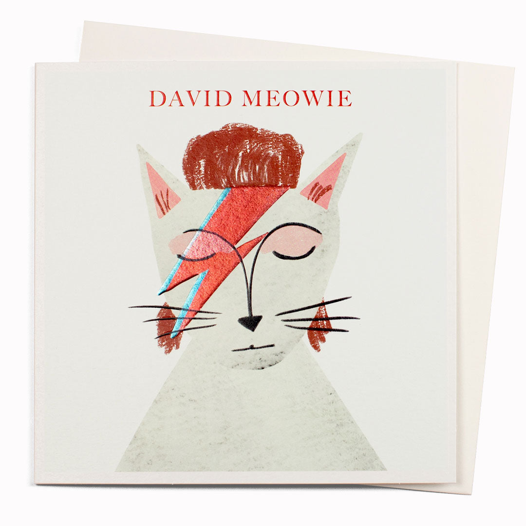 USTUDIO Design Music Cat Greeting Card by Niaski | David Meowie