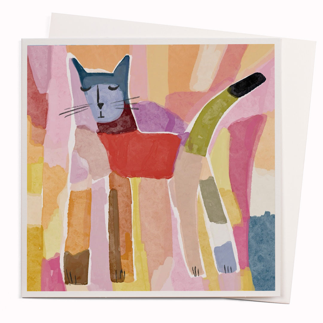 USTUDIO Design Art Cat Card by Niaski | Paw Klee Abstract 1915