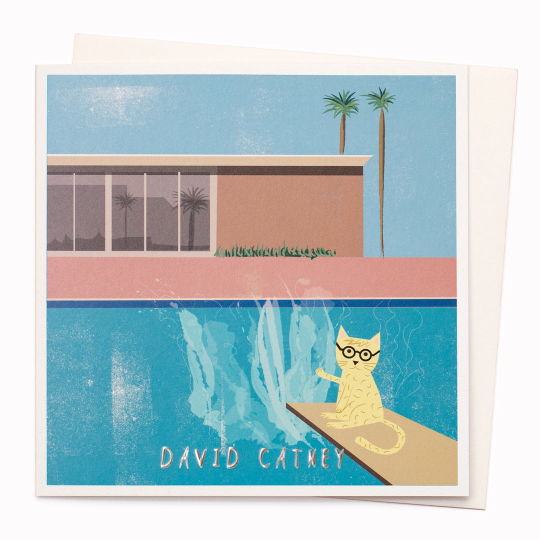 USTUDIO Design Art Cat Greeting Card by Niaski | David Catney
