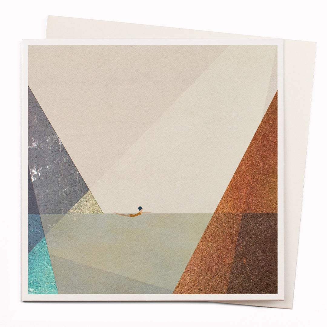 USTUDIO Design Greeting Card by Blanca Gomez | Nadadora Swimmer