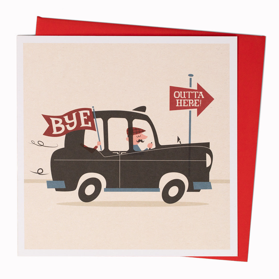 USTUDIO Design Illustration Leaving Card | Outta Here