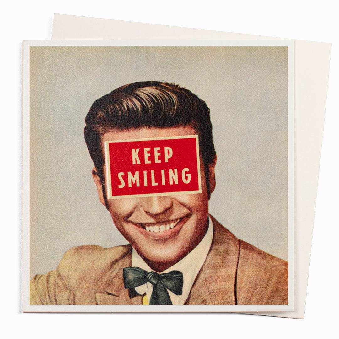 USTUDIO Design Art Humour Note Card by Sammy Slabbinck | Keep Smiling